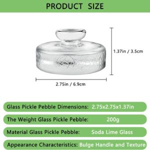 Artcome 10-Pack Glass Fermentation Weights with Easy Grip Handle and Unique Texture Design for Large Wide Mouth Mason Jars