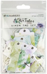 49 and market art viken tags, white