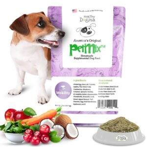 healthy dogma - petmix dehydrated dog food - raw dog food - joint support & mobility - grain free, clean ingredient dog food - no preservatives, homemade dog food (mobility, 2 lbs)