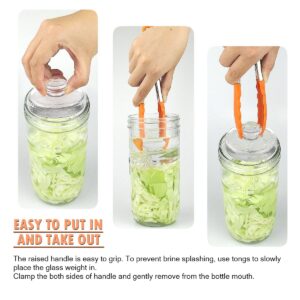 Artcome 10-Pack Glass Fermentation Weights with Easy Grip Handle and Unique Texture Design for Large Wide Mouth Mason Jars