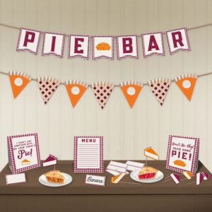 pie bar buffet decorating kit - 1 set - multicolor & high-quality diy dessert table decorations, perfect for all occasions & events