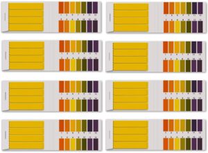 famgee 8 pack 640 pieces ph test strips, universal litmus indicator 1-14 ph testing paper for testing soil water saliva urine water food fish tank aquariums ponds