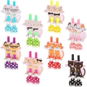 hotop 48 pcs cat party blowouts cat birthday party supplies kitty blowers dollhouse cat noisemakers blowouts for cat birthday baby shower party favor decorations