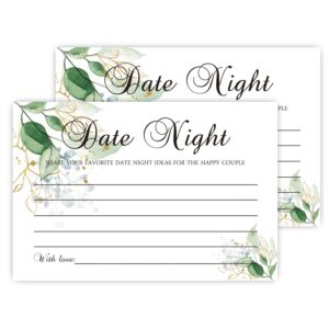 farhtinanfx date night ideas cards, perfect for the bride and groom, husband, wife, boyfriend, girlfriend, anniversary, bridal shower game 50 advice cards (4" x 6")