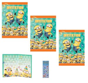 unique despicable me birthday party supplies bundle pack includes 24 party invitations and envelopes