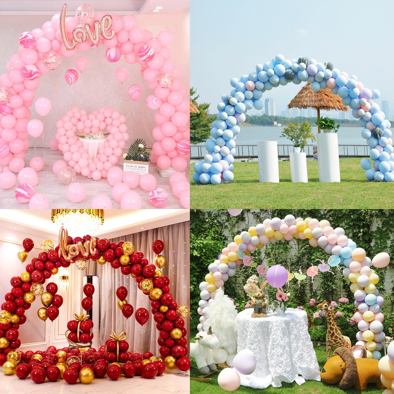 Balloon Arch Kit, 10Ft Width & 9Ft Height Adjustable Balloon Arch Stand For Wedding Baby Shower Birthday Party Full-month Baby Banquet Graduation Housewarming Christmas Decoration Supplies