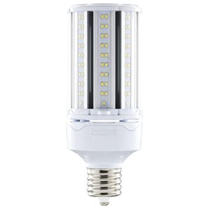 satco s49394 hi-pro high lumen led corncob light bulb, hid replacement, 54 watts, white