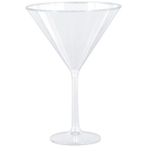 amscan clear jumbo martini drinkware set - 25 oz., 10" (4 pcs.) - perfect for parties, gifts & home entertaining