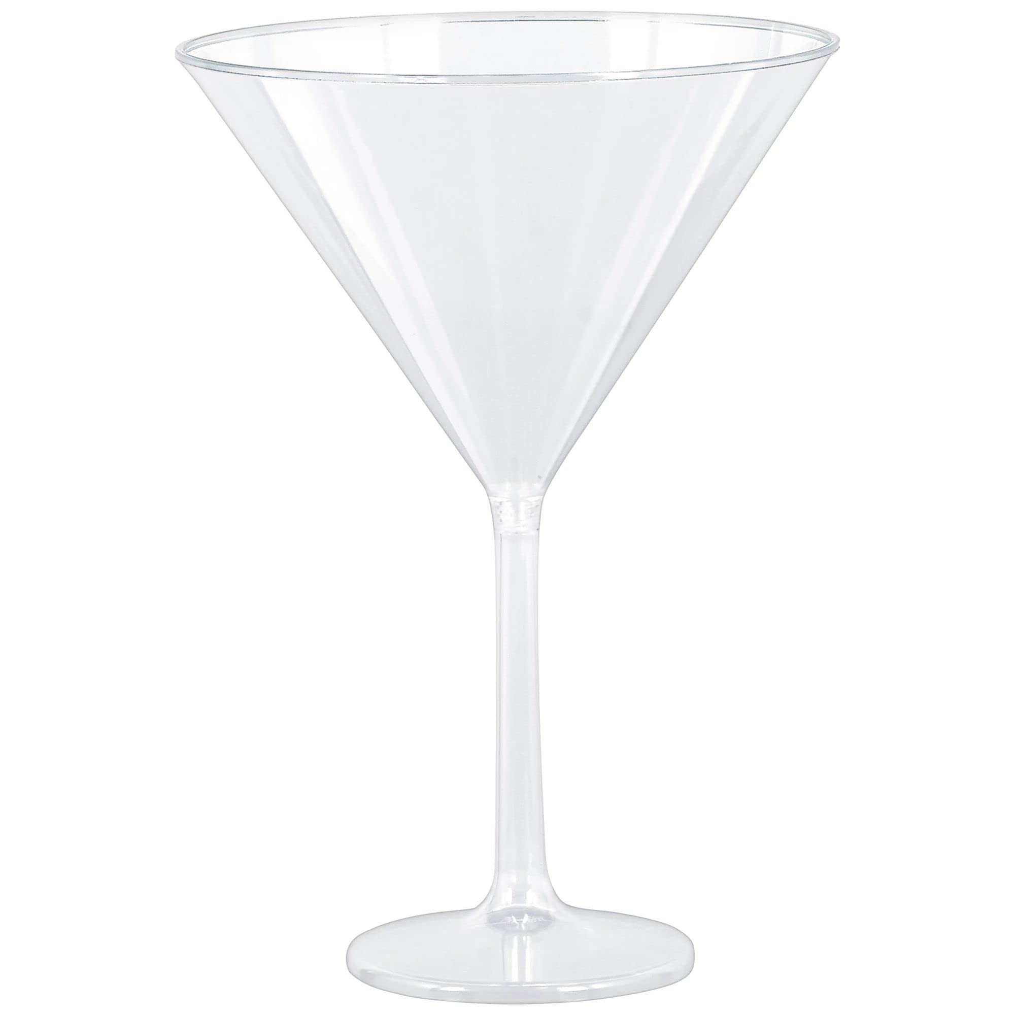 Amscan Clear Jumbo Martini Drinkware Set - 25 oz., 10" (4 Pcs.) - Perfect for Parties, Gifts & Home Entertaining