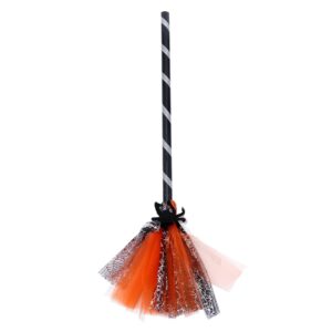 ciieeo witch broom halloween witches broom plastic spider broom props halloween costume haunted house decoration masquerade show dress up supplies toddler clothing