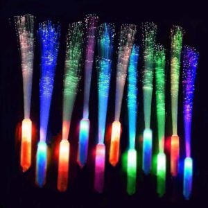 bouquw 25 pack glow sticks mardi gras party supplies ,glow in the dark party supplies,3 models flashing sticks, fiber optic wands light up sticks fit wedding birthday easter valentine's day