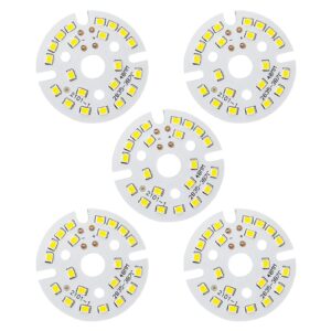 meccanixity cob led light chip bead 7w 120lm 3000-3200k 48mm 21-24vdc energy saving bulb for spotlight floodlight replacement warm white 5pcs