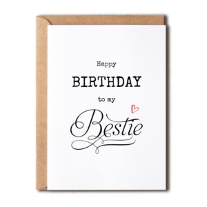 eirlysdesigns birthday card best friend. happy birthday to my bestie - love you birthday card - to my best friend - happy birthday, 5 x 7 inches