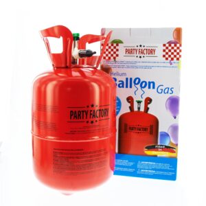 party factory helium tank for up to 30 latex balloons, helium cylinder 7 cu. ft. gas with filling quantity for balloons, ideal for birthday party, wedding