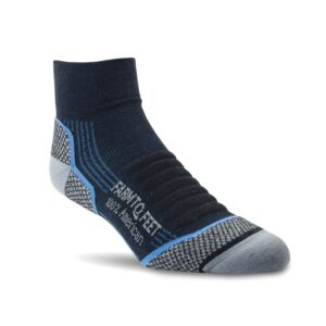 farm to feet damascus ltc 1/4, color: black/bunting, size: l (8991-002-blblu-l)