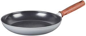 greenpan mayflower pro hard anodized healthy ceramic nonstick, 10" frying pan skillet, vintage wood handle, pfas-free, induction, charcoal gray