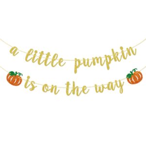 a little pumpkin is on the way banner, little pumpkin baby shower banner, pumpkin theme, gender reveal, fall themed party decorations