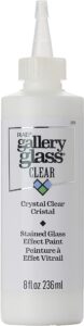 gallery glass stained glass paint, crystal clear 8 fl oz stained glass paint perfect for diy arts and crafts paint projects, 19699