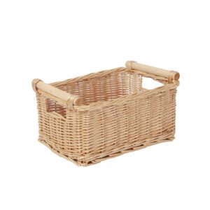 yahuan wicker baskets for storage baskets for shelves woven basket for storage rectangular baskets for organizing natural wicker storage basket with handle (original)