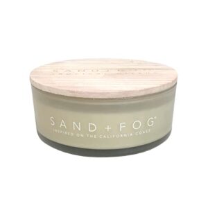 sand + fog scented candle - tropical citrus additional scents and sizes 100% cotton lead-free wick luxury air freshening jar candles perfect home decor for your cocktail table 34 oz, orange,violet