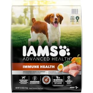 iams advanced health immune health adult dry dog food chicken & exclusive superfoods medley recipe, 13.5 lb. bag