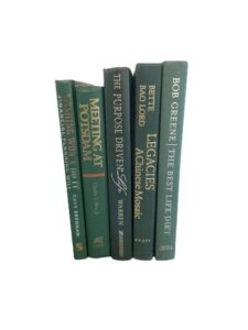 soboho colored real decorative book set - decor books for book shelf decor, home decor for shelves & bookcases - perfect for book decor, decorative books for home decor, & books for decor (dark green)