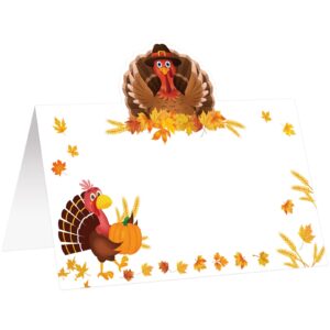 thanksgiving table place cards turkey tent name cards for guest table seating 25pcs