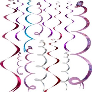 party decorations,18 pcs ceiling streamers decorations party swirl decorations hanging swirl decorations for birthday party,wedding, baby shower,bridal shower