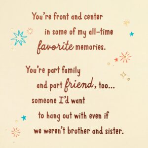 Hallmark Birthday Card for Brother from Sister (Cheers to You)