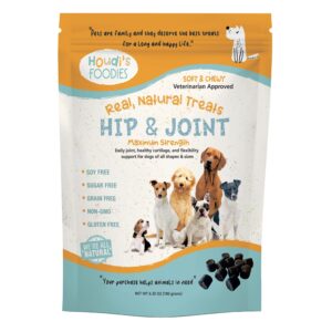 houdi's foodies hip & joint by north american herb & spice - easy-to-chew, veterinarian-approved smartsupps for dogs - grain free, gluten free & non-gmo