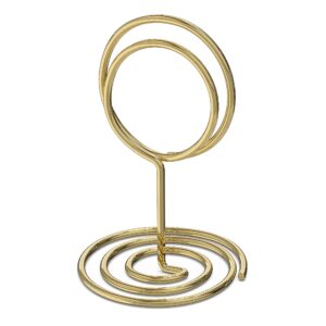 10 pack table number holders for wedding - gold place card holder - table sign holders - picture - photo holders for tables - mini table number stands gold - small gold table number holders clip stand