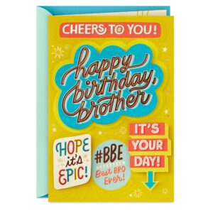 hallmark birthday card for brother from sister (cheers to you)