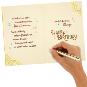 Hallmark Birthday Card for Brother from Sister (Cheers to You)