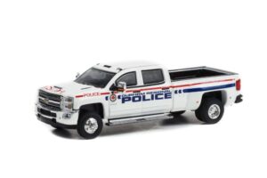 2018 chevy silverado 3500 dually, white - greenlight 46090c/48-1/64 scale diecast car