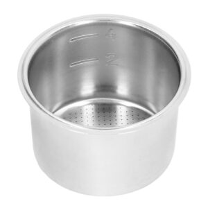 stainless steel coffee filter basket, 51mm coffee porous filter baske 4 cup coffee non pressurized filter bowl for home cafe milk tea shop