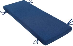 mylsmple bench cushion chair pad outdoor bench/swing cushion slip cover water resisitant uv protection indoor patio furniture cushion cover with zipper replacement cover (36"x18"x2", navy blue)