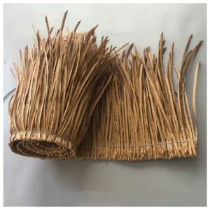 nakan fireproof simulation mexican palm thatch runner roll duck blind grass palapa thatch roofing for tiki hut bar gazebo party decoration umbrella cover(size:0.5x4m/1.6x13ft,color:yellow)