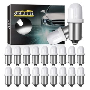 qasim ge44 47 755 756 1893 1847 ba9s led bulb pinball machine light coin display game bulb t11 ba9s bayonet led bulb ac/dc 6v 6.3v non-polarity (pack of 20 white)