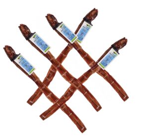 natural cravings usa standard steer bully sticks | all natural | odor free | high protein | premium quality dog chews | 12" - 5 pack