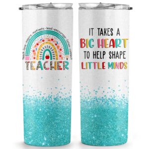 teacher gifts for women - teacher appreciation gifts, gifts for teachers women - gift for teachers women - teacher christmas gifts, christmas gifts for teachers, birthday gifts - 20 oz skinny tumbler