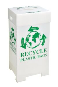 diversiplast outdoor pop up trash can and recycling bins plastic bags only- 44 gallon 20.25'' x 17'' x 38'' - pack of 3