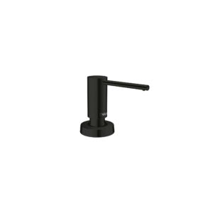 hansgrohe focus modern bath and kitchen sink soap dispenser in matte black, 40438671