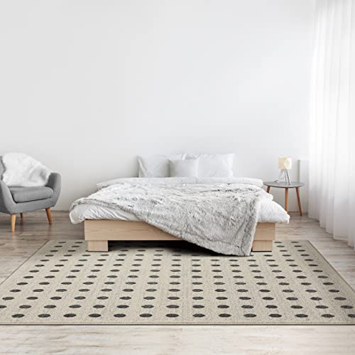 LUXE WEAVERS Modern Geometric Dots Cream 2x3 Area Rug