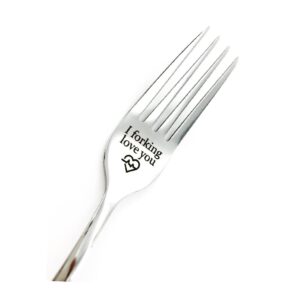 i forking love you fork gifts for him her anniversary christmas gifts for boyfriend girlfriend birthday gifts for husband wife dessert dinner forks for hubby wifey