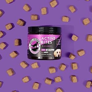 Active Bites - Joint and Hip Support Supplement- A Blend of Chondroitin, MSM, and Glucosamine in Each Tasty Chew - Small, Medium, and Large Dog Breed - Duck Flavor - by Best Friend's Essentials