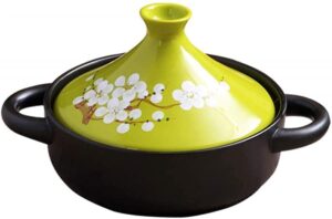 zjuan tagine pot, handmade ceramic tagine pot home cookware lead free stew casserole slow cooker for home kitchen 1.5l 20 cm