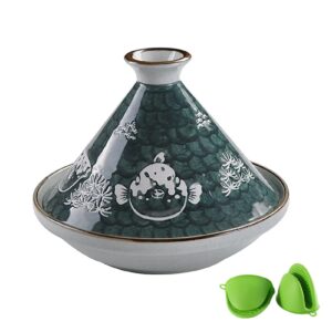 ylwx tagine cooking plate moroccan, handcraft ceramic tajine, traditional clay pot for cooking (color : b)