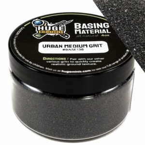 huge miniatures basing materials, urban medium grit ballast model basing materials for tabletop and diorama – 4oz jar