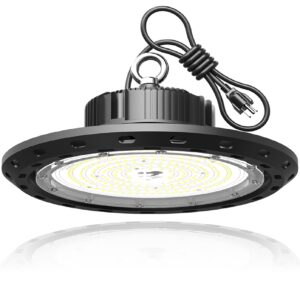 chmlt ufo led high bay light 100w 15000lm 5000k (eqv. to 400w hps/mh), high bay led lights for shop warehouse factory