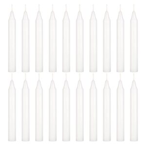 mega candles 20 pcs unscented white exquisite mini taper candles, 4 inch tall x 1/2 inch diameter, magic chimes, enchantment, rituals, casting spells, witchcraft, wiccan, altar, metaphysical